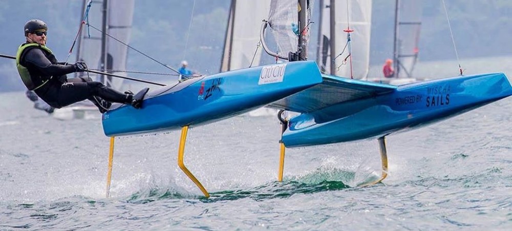 F1X Hydrofoiling Catamaran - Hydrofoil | DNA Performance Sailing
